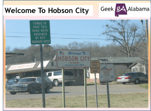 Welcome to Hobson City Alabama - Geek Alabama