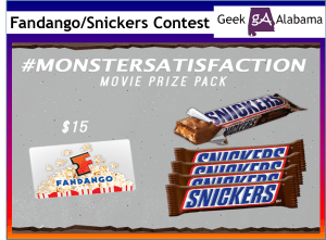 Enter To Win Snickers And A Fandango Gift Card - Geek Alabama