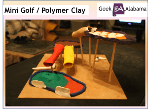 Make A Mini Golf Hole With Polymer Clay - Geek Alabama