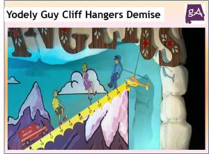 Watch The Yodely Guy Meet The Ultimate Demise On Cliff Hangers - Geek ...