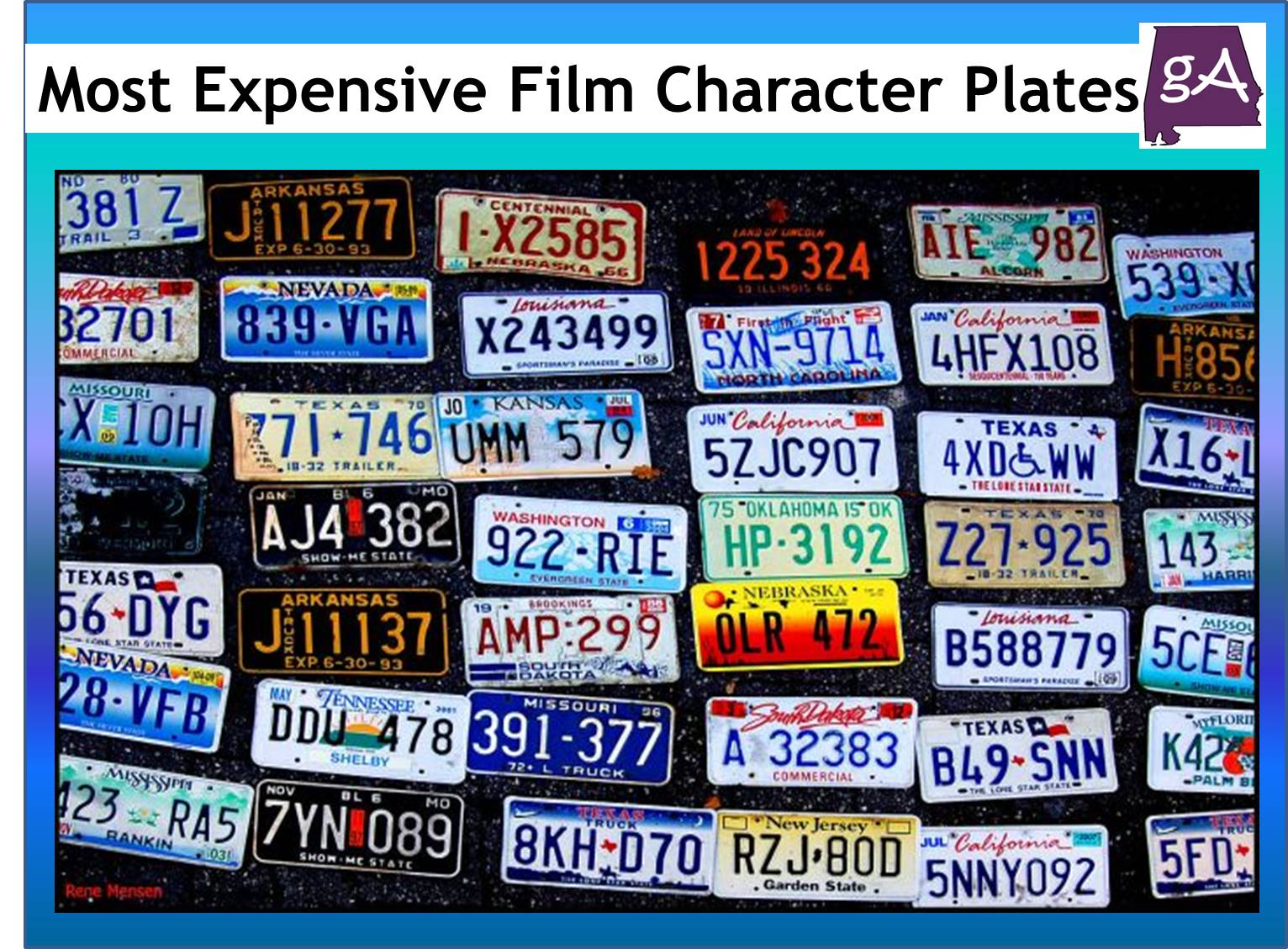 The Most Expensive Film Character Registration Plates Revealed ...