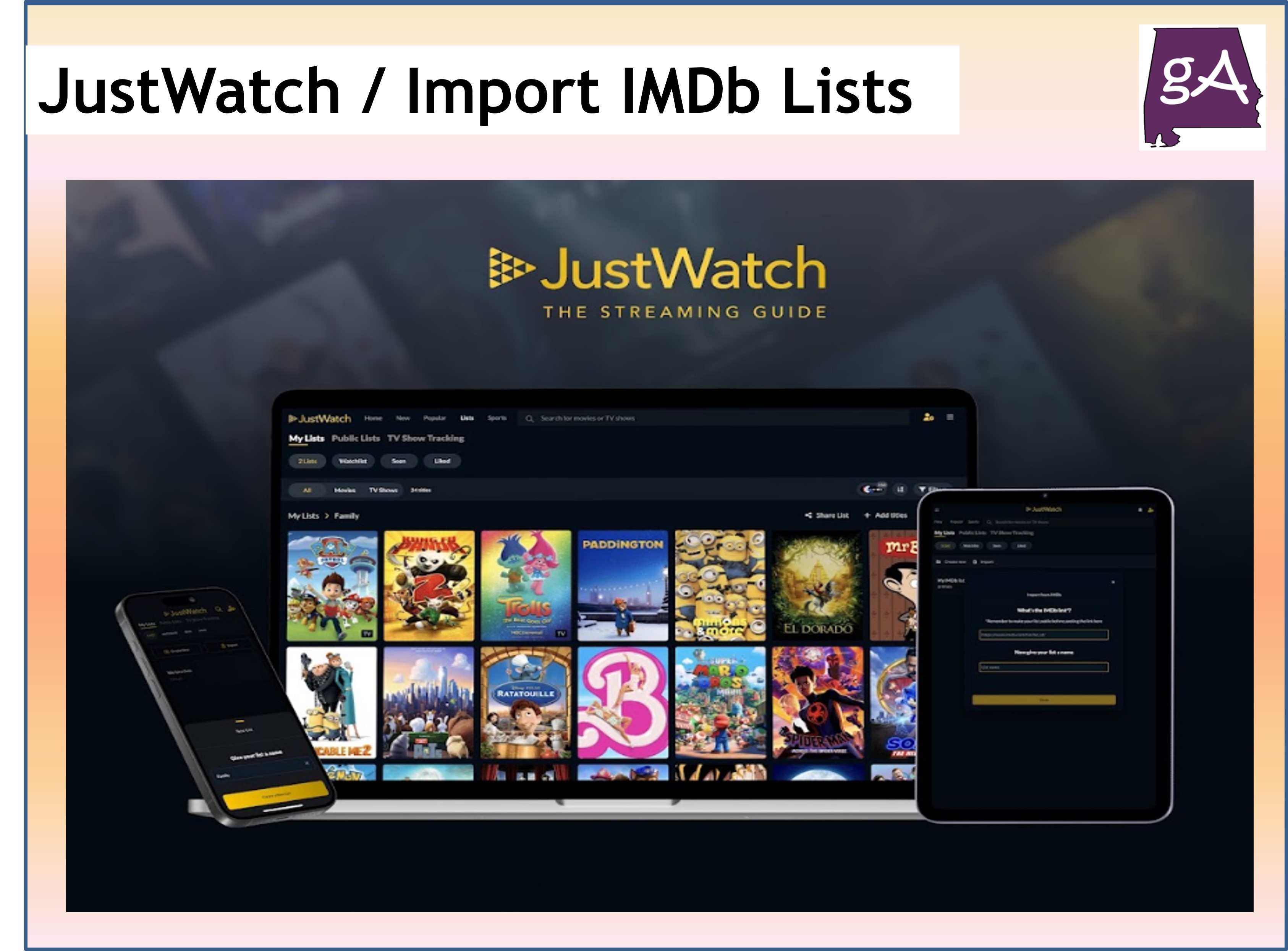 JustWatch Adds New Lists Feature And Imports Your IMDb Lists - Geek Alabama